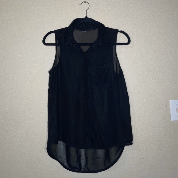 Vintage | Tops | Aviva Sleeveless Button Down Blouse | Poshmark